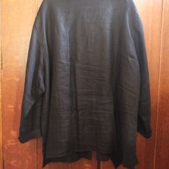 Christopher Calvin | Jackets & Coats | Jacket Black Linen Asymmetrical ...